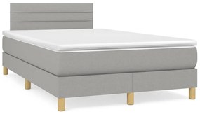 Box spring postel s matrací světle šedá 120x190 cm textil 3269779