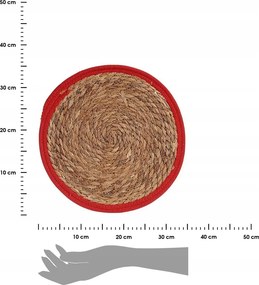Podložka na stůl z mořské trávy BLUEBO 35 cm hnědá