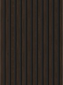 Mexen Lam-F, akustické stěnové lamely 275 × 30 cm, plstěný podklad 8 mm, technická dýha, eben hnědý, S105-275307-3015-022