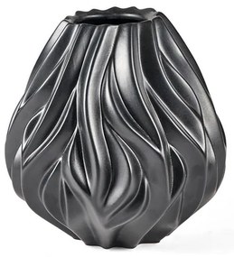 Morsø Porcelánová váza Flame 19 cm Black
