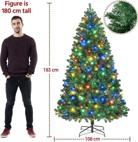 Umělý vánoční stromek Yaheetech – 183 cm (267381830316)