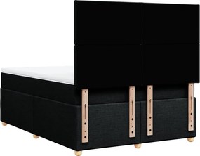 Box spring postel s matrací černá 140x200 cm textil 3291298