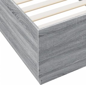 Rám postele šedý sonoma 90 x 200 cm kompozitní dřevo 3209728