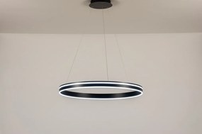 Závěsné černé velké LED svítidlo nad stůl Athena Black 80
