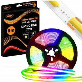 BERGE LED pásek RGB COB 12V - 450D - 15W/m -IP20 - 5m