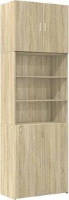 Skříň highboard dub sonoma 80 x 42,5 x 249 cm kompozitní dřevo 3281359