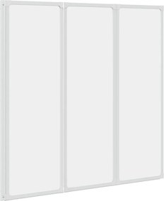 Sprchová a vanová zástěna 117 x 120 cm 3 panely skládací 140784