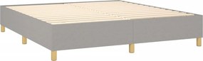Box spring postel s matrací světle šedá 160 x 200 cm textil 3137005