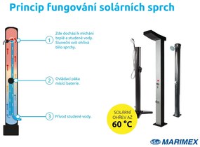 Marimex | Solární sprcha UNO 35 l, hliníková s LED světlem | 10992055