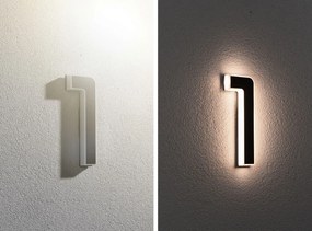 P 79842 Venkovní solární domovní číslo 1 IP44 3000K 0,2W nabíjecí baterie výměnná - PAULMANN