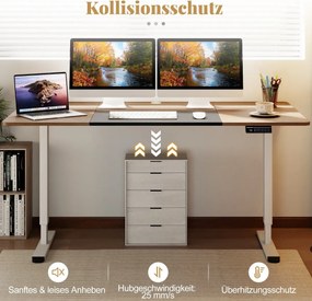 Costway Elektrický stojánek výškově nastavitelný stůl ergonomický stojánek