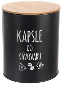 Černá dóza na kávové kapsle – Orion