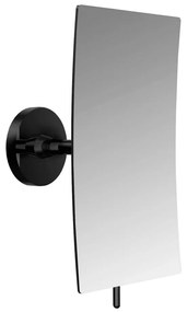 Emco Cosmetic mirrors Pure - Nástěnné čtvercové holicí a kosmetické zrcadlo, 132 x 208 mm, 3 násobné zvětšování, černá 109413307