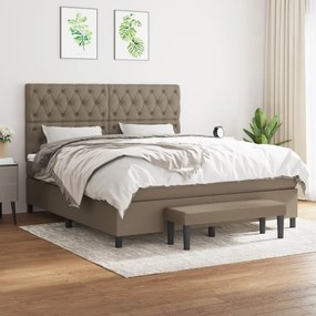 Box spring postel s matrací taupe 160x200 cm textil 3136849