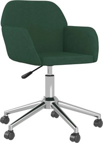 Otočné jídelní židle 2 ks tmavě zelené textil 3103091