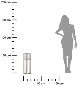 Kovový květináč LOFT 55x20 cm zlatá/bílá