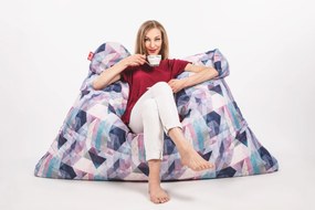 Tuli Sofa sedací vak Provedení: Graffiti modrá - vzorovaný polyester