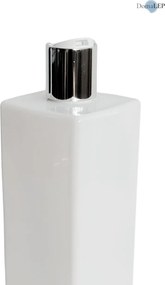Dávkovač na mýdlo 500 ml bílý s bílo-stříbrným DISC TOP LUNA