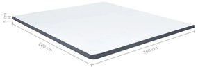 vidaXL Marketos Vrchní matrace na postel boxspring 200 x 160 x 5 cm středně měkký