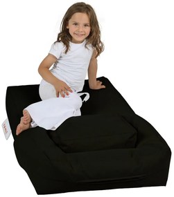 Atelier del Sofa Zahradní sedací vak Kids Single Seat Pouffe - Black, Černá