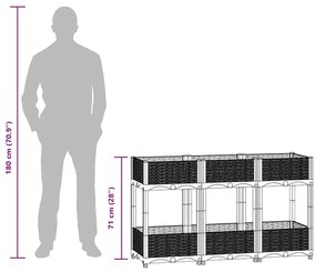 vidaXL Marketos Vyvýšený záhon 120 x 40 x 71 cm polypropylen