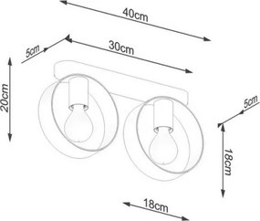 Stropní svítidlo SOLLUX TITRAN 2 bílé E27 2x60W bez žárovky SL.1135