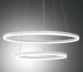Fabas 3508-45-101  Giotto, dvojkruhové svítidlo pro zavěšení, 56W LED 3000K, bílá, prům. 60cm