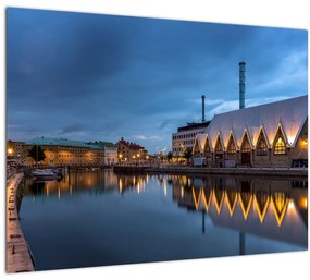 Obraz vodního kanálu - Göteborg (70x50 cm)
