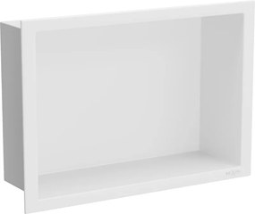Mexen X-Wall-R, polička na zapuštění na obklad s límcem 30 x 20 cm, bílá, 1920302010