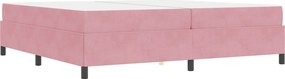 Rám postele Růžová 200 x 200 cm textil 3399089