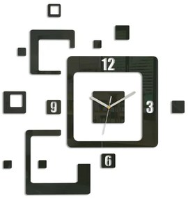 M.Clock Velké nástěnné akrylové hodiny 60x58cm čtverce