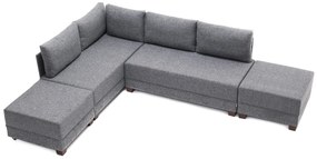 Atelier del sofa Rohová pohovka FLY šedá levý roh 280 cm 825BLC1006