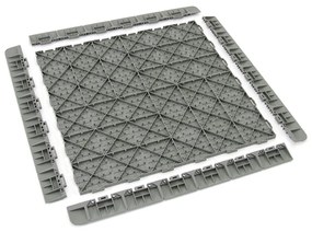Plastová dlažba Linea Marte 56,3 x 56,3 x 1,3 cm, světle šedá