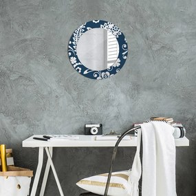 Kulaté dekorativní zrcadlo na zeď Paisley složení fi 50 cm