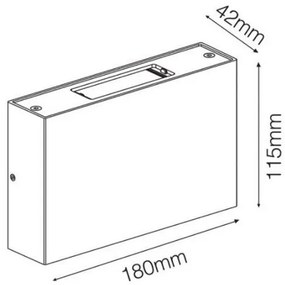 LED2 - LED Venkovní nástěnné svítidlo BLADE 2xLED/12W/230V IP54