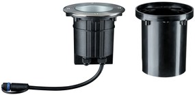 Paulmann 93908 Plug&Shine RL, zápustné svítidlo s nastavitelným směrem svícení 6W LED 3000K, nerez, prům. 14cm, IP67