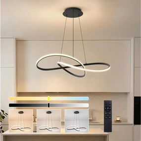 Brilagi - LED Stmívat. lustr na lanku INFINITY LED/80W/230V 80x80 cm černá + DO