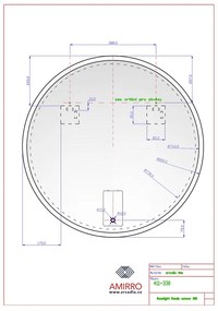 AMBIENTE kulaté zrcadlo do koupelny na zeď do pokoje do ložnice do předsíně na chodbu Amirro Ø 80 cm s LED osvětlením a senzorem, IP44 411-033 411-262 411-330