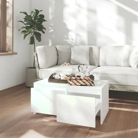 Konferenční stolek bílý 90 x 50 x 41,5 cm dřevotříska - Default Title