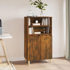 Skříň highboard kouřový dub 60 x 36 x 110 cm kompozitní dřevo - Default Title