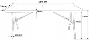 Zahradní cateringová sestava Feta bílá