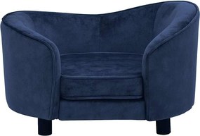 Pohovka pro psy modrá 69 x 49 x 40 cm plyš 171023