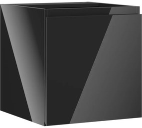 Mexen Orio koupelnová skříňka pod umyvadlo 45 cm, 1 dveře, černý lesk - 91A11-04547-1-BF70