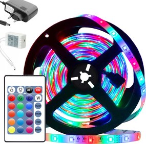 Verk Group Led páska 3528 rgb 4,5 m vodotěsná sada dálkového ovládání