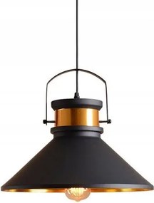 Toolight - Stropní svítidlo ASTI B 1xE27, černá-zlatá, OSW-00179