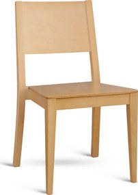Stima Dřevěná jídelní židle ALEX stohovatelná | Odstín: dub sonoma,Sedák: carabu marrone pelle 135