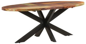 vidaXL Oválný jídelní stůl 200 x 100 x 75 cm masivní recyklované dřevo