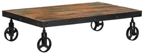 Konferenční stolek s kolečky 100 x 60 x 26 cm recyklované dřevo