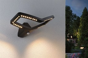 P 94795 LED venkovní nástěnné svítidlo Alara pohybové čidlo IP44 hranaté 375x270mm 3000K 10W 230V antracit kov - PAULMANN