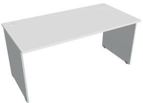 Stůl pracovní rovný 160 cm - Hobis Gate GS 1600 Dekor stolové desky: bílá, Dekor lamino podnože: šedá